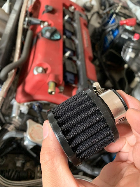 Black K series valve cover breather filter k20 k24