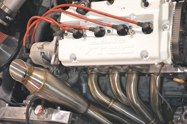 H SERIES HOOD EXIT BIG TUBE MEGAPHONE RACE HEADER H22A H23 H22A4 F20B
