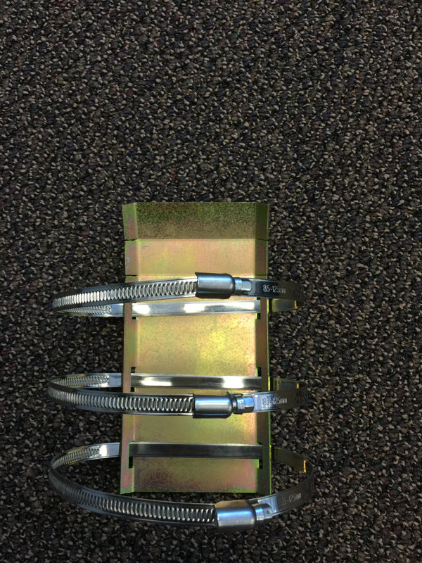Steel header skid plate