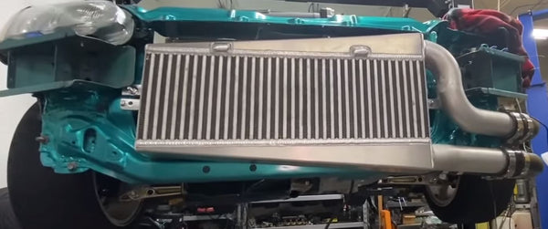 k series V2 Vertical Flow Intercooler with piping kit. Air to Air Fron