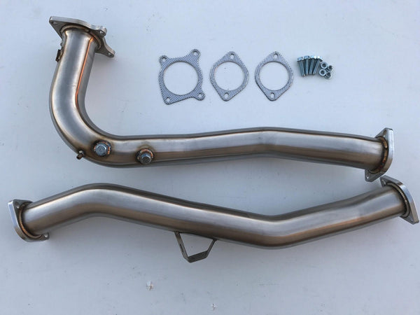 1320 Performance 2015+ WRX Manual downpipe catless dual o2 bung J pipe ...